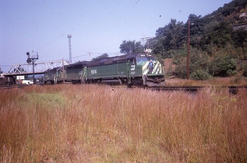 BN 6614 BURLINGTON NORTHERN Railroad Train Locomotive Original 1972 ...