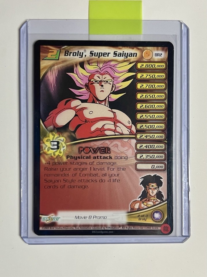 Dragon Ball Z CCG Broly, Super Saiyan Regular LV 2 BR2 Limited Promo | eBay