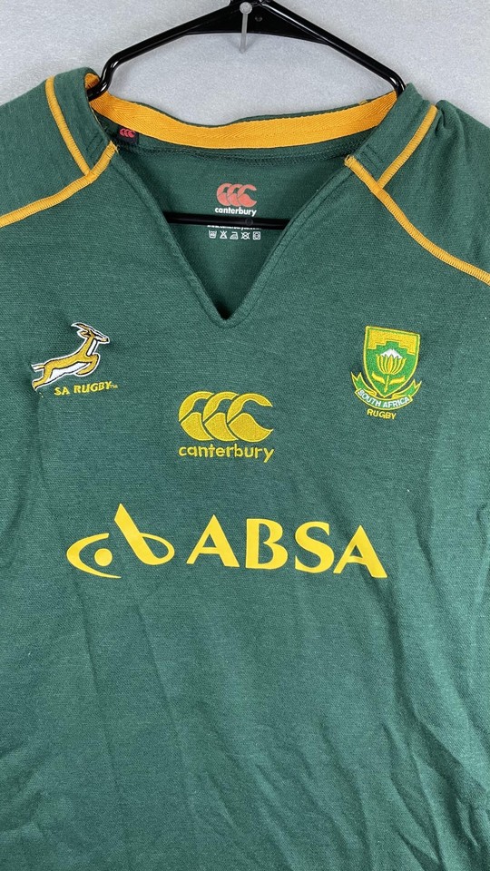 South Africa Rugby Shirt Womens Size 18 Green Canterbury ABSA Jersey | eBay