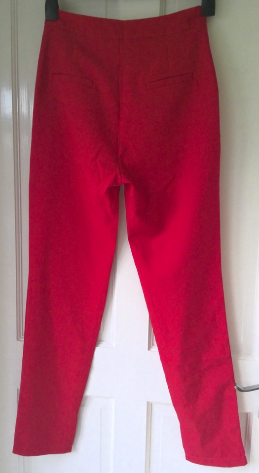 CLUB London Red Fitted Trousers 8 | eBay