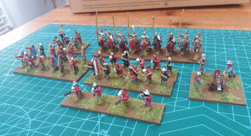 15mm Medieval - 40 + painted & based wargame figures - DBA etc | eBay UK