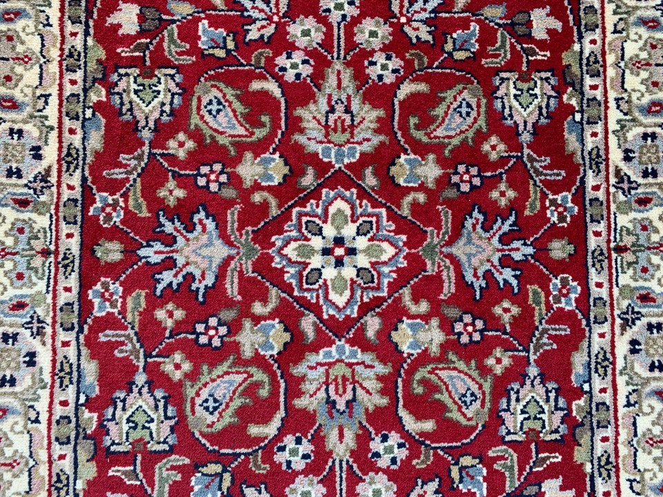 Authentic Hand Knotted Vintage Traditional Tabreez Wool Area Rug 4.6 x ...
