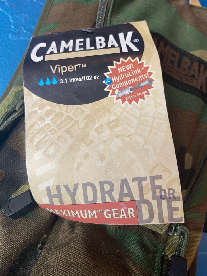 Camelbak Viper Hydration System Backpack Camo BDU Woodland 3.1 L. 102oz ...