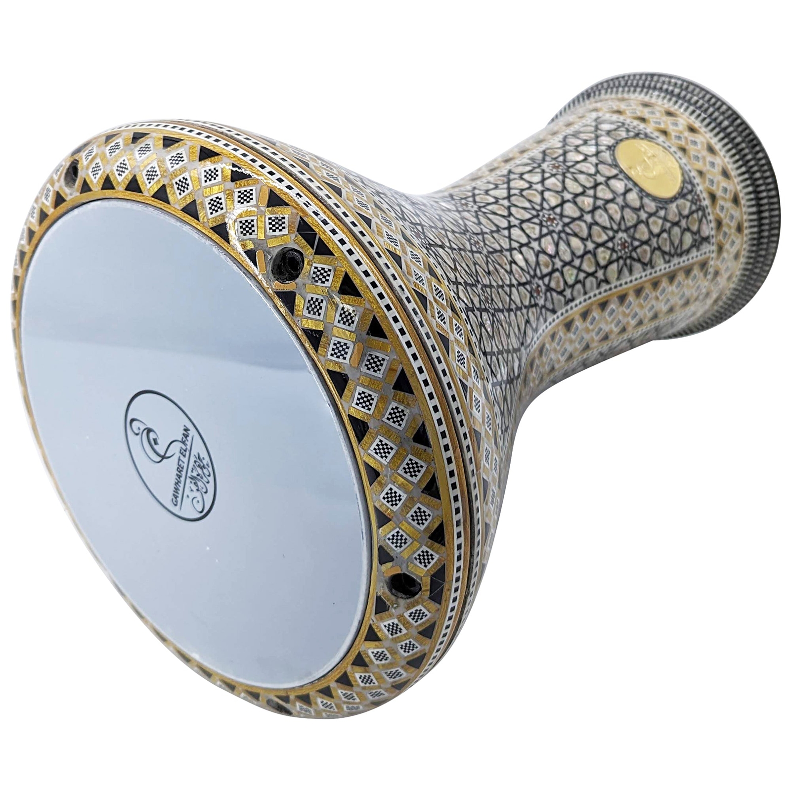 Il 43.2cm Dorato Anello Gawharet El Fan Darabouka Doumberk | eBay