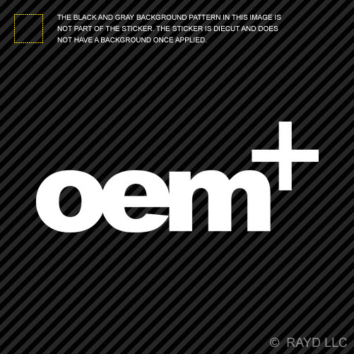 (2x) OEM+ Sticker Die Cut Decal Self Adhesive oem plus #2 | eBay