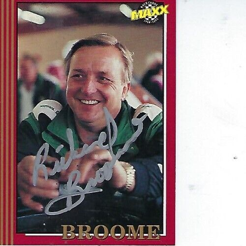 RICHARD BROOME SIGNED 1992 MAXX RED RACING #156 - NASCAR | eBay