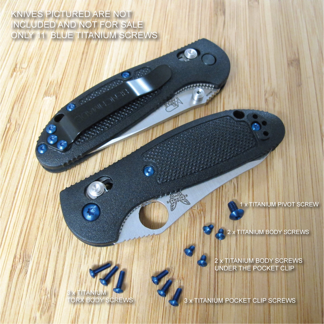 Benchmade 555 556 557 558 Mini Griptilian 11PC Replacement BLUE ...