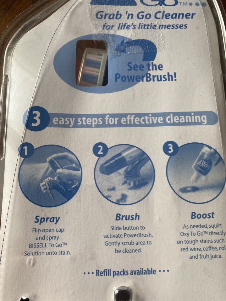 Bissell To Go Grab n Go Cleaner + Oxy Solution Home and Auto Carpet ...