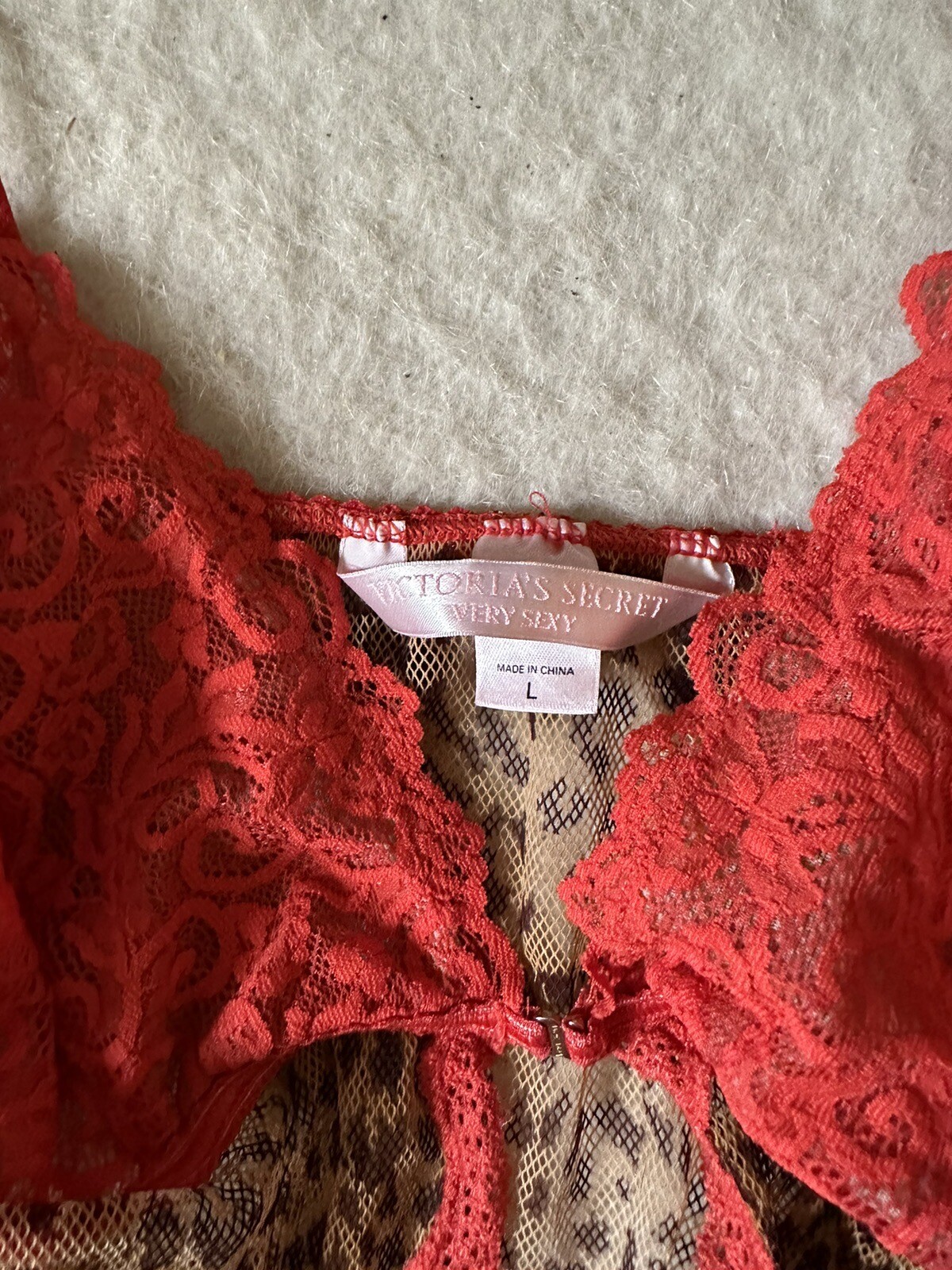 Victoria’s Secret Sheer Leopard And Lace Babydoll Siz… - Gem