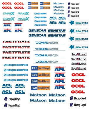 N Scale 20' & 40' Container Decals | eBay