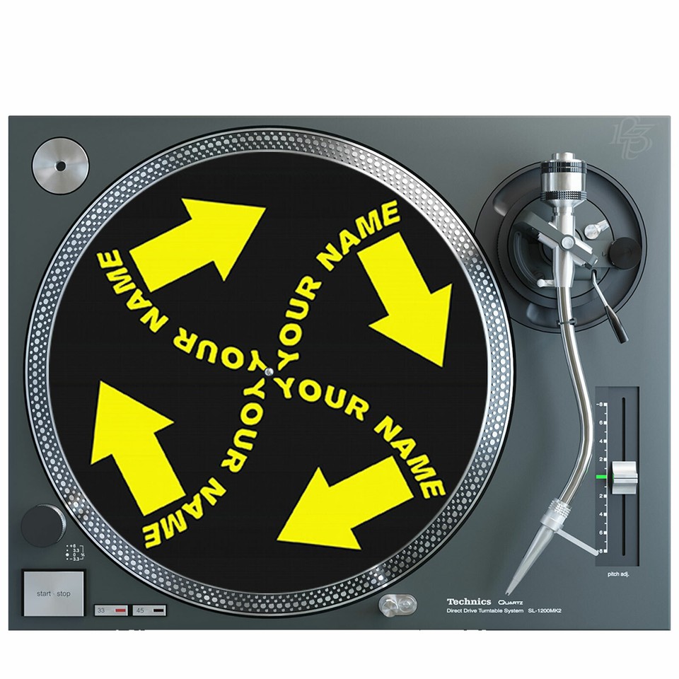 Personalised DJ Record Turntable Scratch Slipmats vinyl disc jockey ...