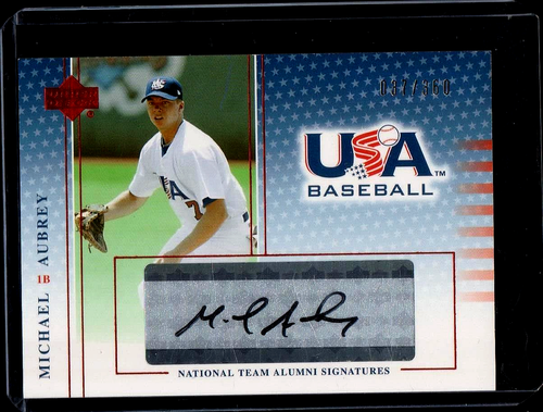 Michael Aubrey 2005 USA National Team Alumni Signatures Black Ink Auto ...