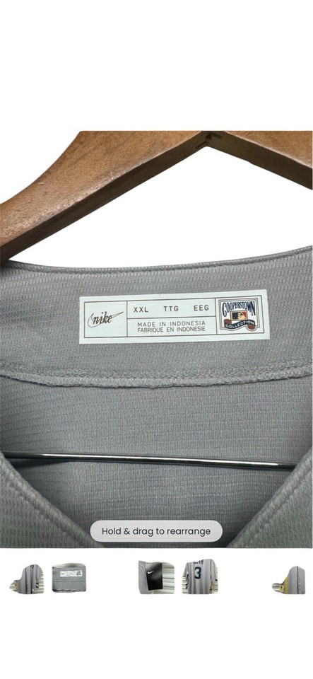 100% Authentic Nike Babe Ruth Baseball Jersey Cooperstown Size 2XL Men ...