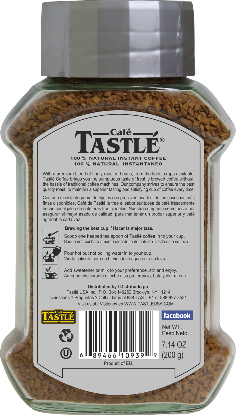 Cafe Tastle Platinum Espresso Freeze Dried Instant Coffee, 7.14 oz ...