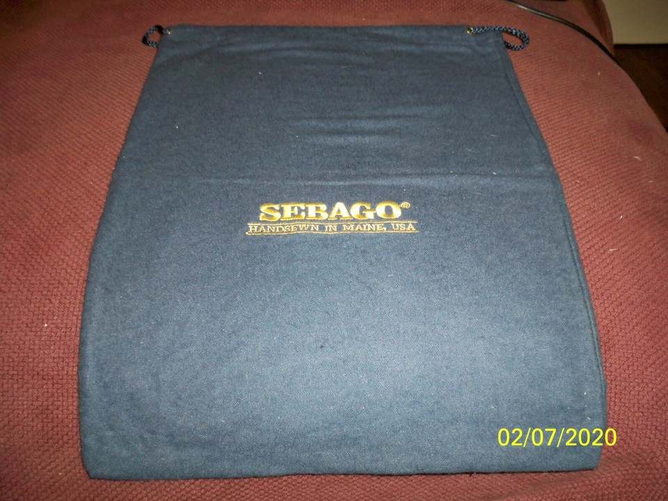 Sebago Drawstring Logo Dust Bag 17x 12 Blue flannel Bag | eBay