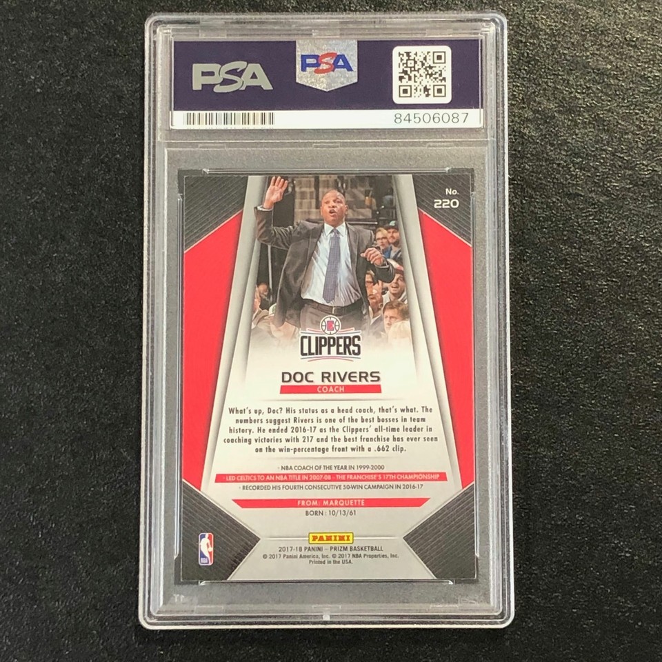 2017-18 Panini Prizm #22 Doc Rivers Signed Card AUTO PSA Slabbed ...