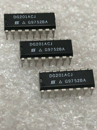 5 x DG201ACJ DG201 Siliconix Quad SPST CMOS Analog Switches DIP16 ...