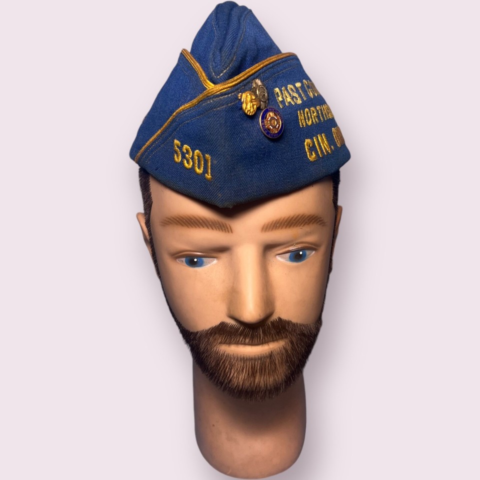 VETERANS of FOREIGN WARS CAP + PINS VFW GARRISON HAT Commander ...