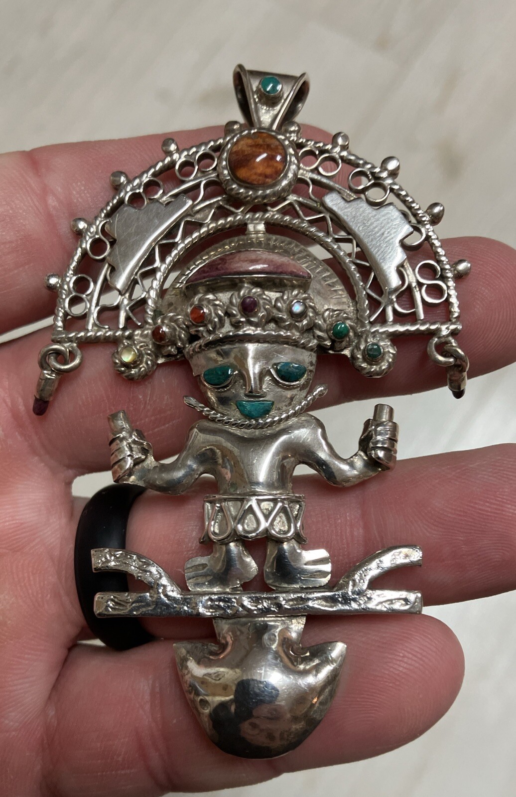 Vintage Rare Tumi Inca Sun God Peru 950 Silver Large … - Gem