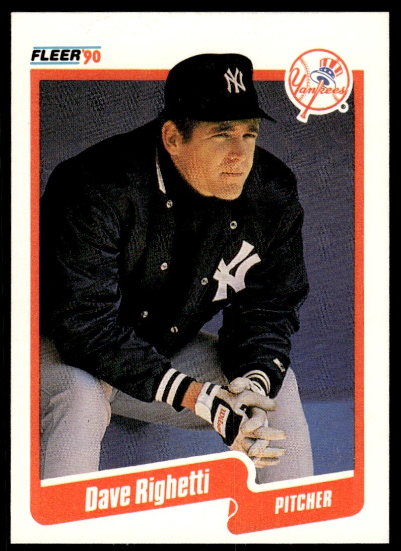 1990 Fleer Baseball Card Dave Righetti New York Yankees #453 | eBay