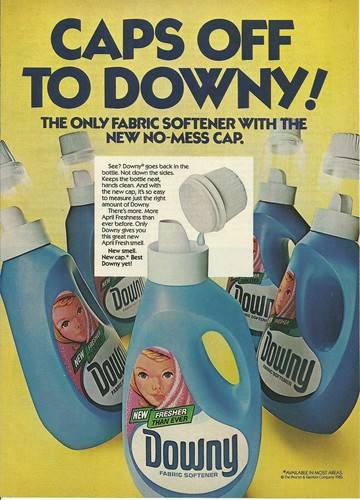 1985 Downy Fabric Softener Laundry "Caps Off" vintage print ad ...