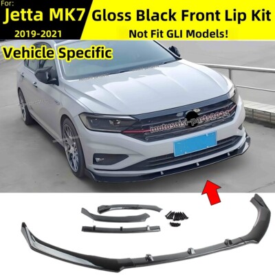 Fits 2019-2021 VW Jetta MK7 Glossy Black JX-Style Front Bumper Lip ...