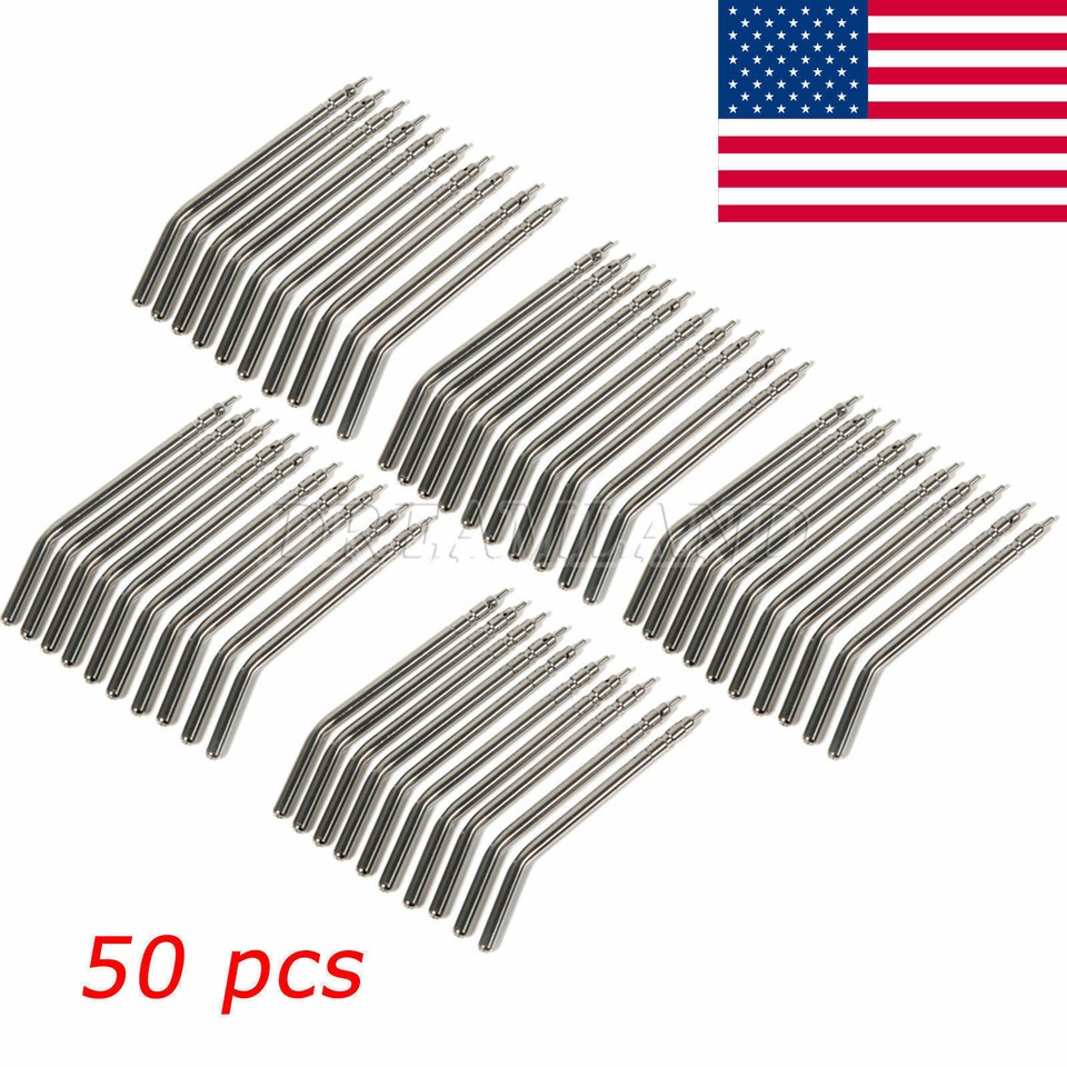 50Pcs Dental Air Water Spray Triple Syringe Metal Autoclavable Nozzles ...