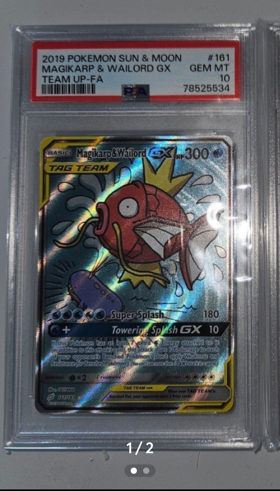 Magikarp Wailord GX 161/181 Team Up Tag Team Full Alt Art Pokémon Card ...