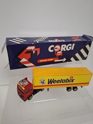 VINTAGE CORGI BOXED 1985 VOLVO WEETABIX CONTAINER TRUCK | eBay UK