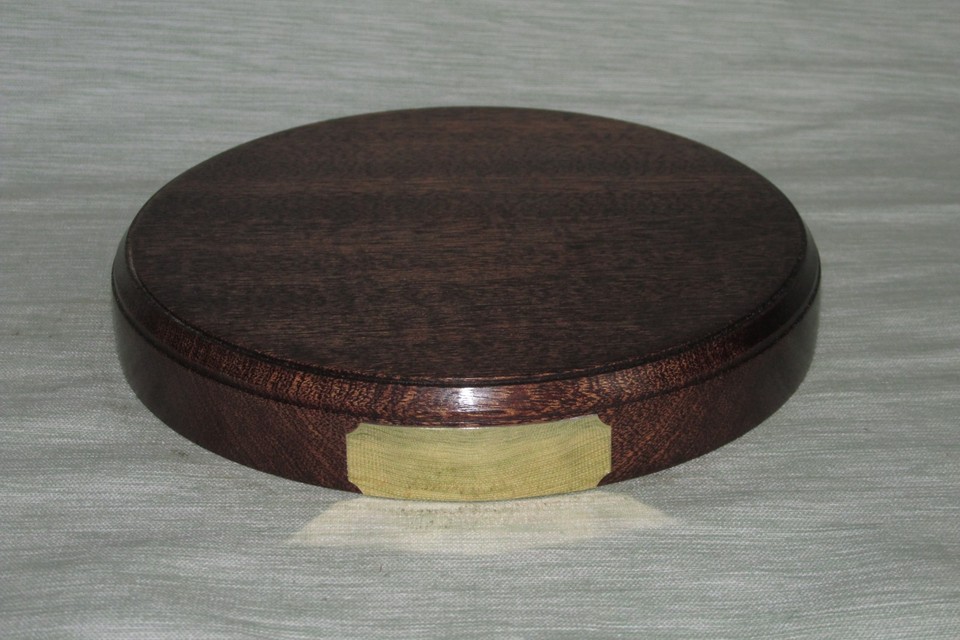 Engraved Hardwood Display Plinths Bases Stands Solid Mahogany Oak Wood ...
