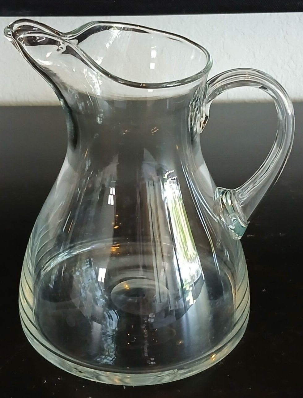 3 Clear Glass Pitchers Vintage 7.7" Tall 5.75" Tall 5" Tall Vintage | eBay