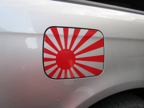 Fuel Cap Sticker Rising Sun Flag Decal Vinyl Square Red 3 | eBay