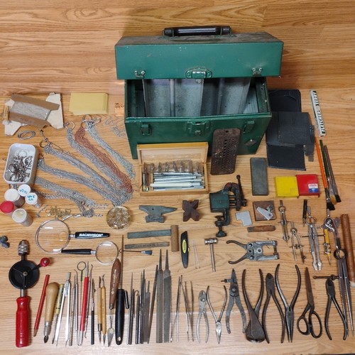 Vintage Jewel Jeweler Jewelry Tools Silversmith Goldsmith Anvil & Vise ...