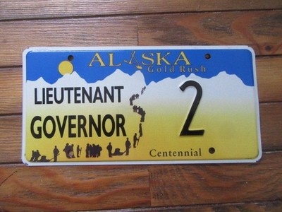 2000 Alaska Lt Governor license plate Sarah Palin sample | eBay