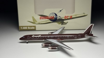 Aeroclassics 1:400 Braniff International DC-8-62 N1807 Ultra Brown | eBay