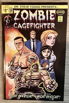 Autographed Zombie Cagefighter #13 MMA Spotlight Comics Nate "Rock ...