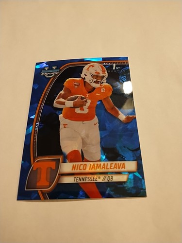 2024 Bowman Chrome U Sapphire Nico Iamaleava Tennessee Titans ...