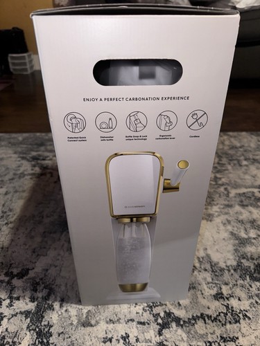 SodaStream Art Gold Soda Maker with Additional Cylinder and Flavors ...