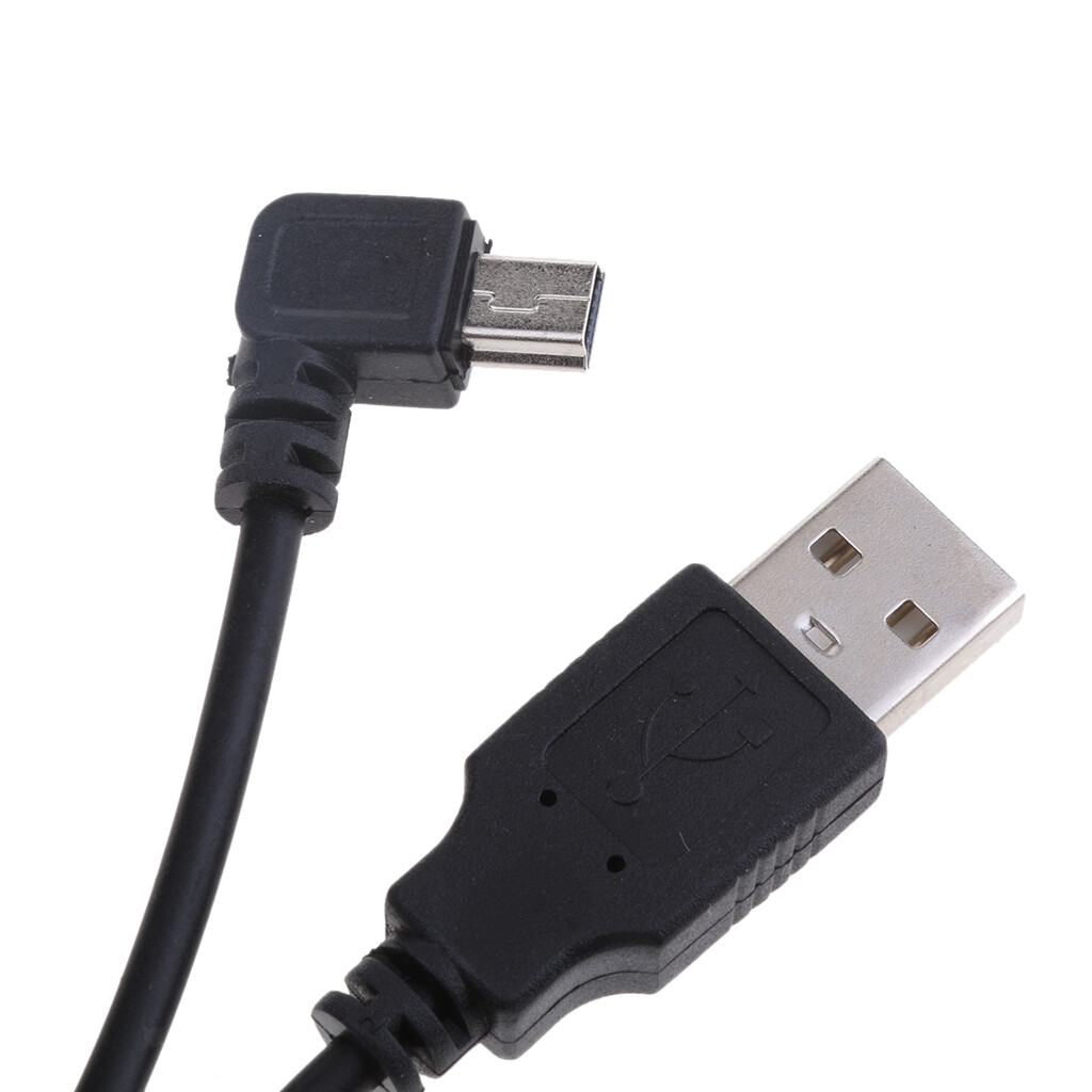 3,5 Meter 5V 2A Mini USB Ladekabel 90 ° links gebogenes DVR GPS ...