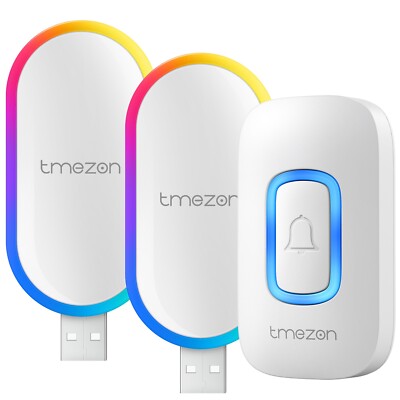 Wireless Door Bells Waterproof 1000ft Long Range Plug in Home Cordless ...