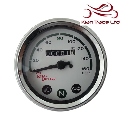 Speedometer Enfield 0-160 KPH White Dial Face Speedo Motorbike Gift ...