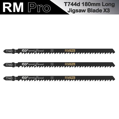 x3 RMpro Jigsaw Blades T744D 180mm High Speed Wood Cutting For Bosch ...