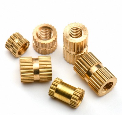 Select Size M1 to M6 Brass Cylinder Knurled Threaded Insert Embedded ...