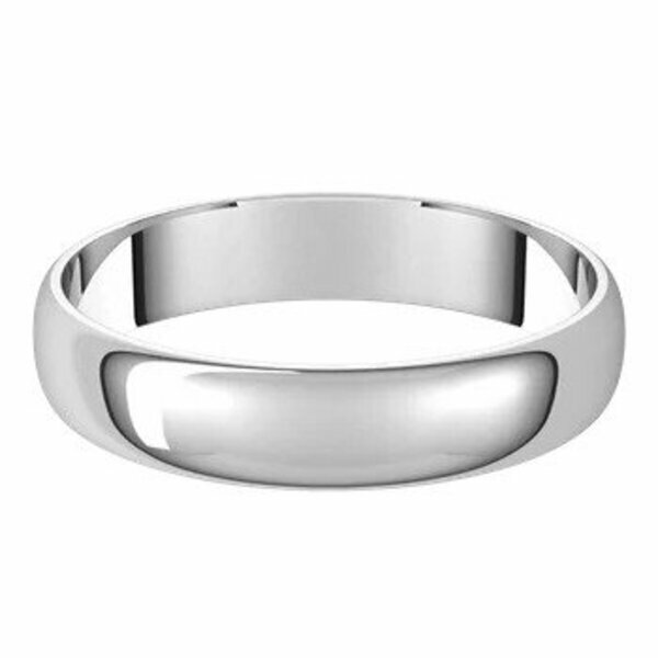 4mm Platinum Round Wedding Band Sizes 4-20 Ultra Light Mens and Womens ...