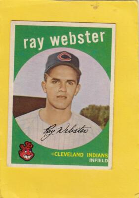 1959 Topps #531 Ray Webster Cleveland Indians EX Excellent RC Rookie ...