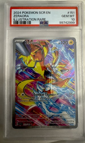 2024 POKEMON SCR EN-STELLAR CROWN #151 ZERAORA ILLUSTRATION RARE PSA 10 ...