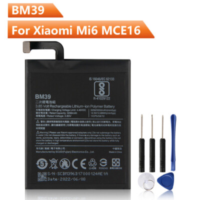 Replacement Battery BM39 For Xiaomi 6 mi 6MCE16 Phone Battery 3350mAh ...