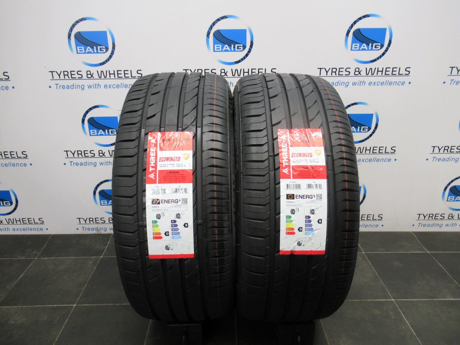 X2 245 45 19 245/45ZR19 98Y XL THREE-A M+S ALL WEATHER NEW TYRES *B WET ...