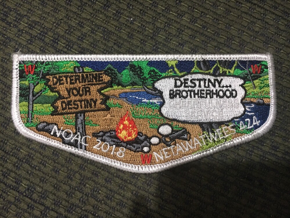 Mint 2018 NOAC OA Flap - Lodge 424 Netawatwees White Border | eBay