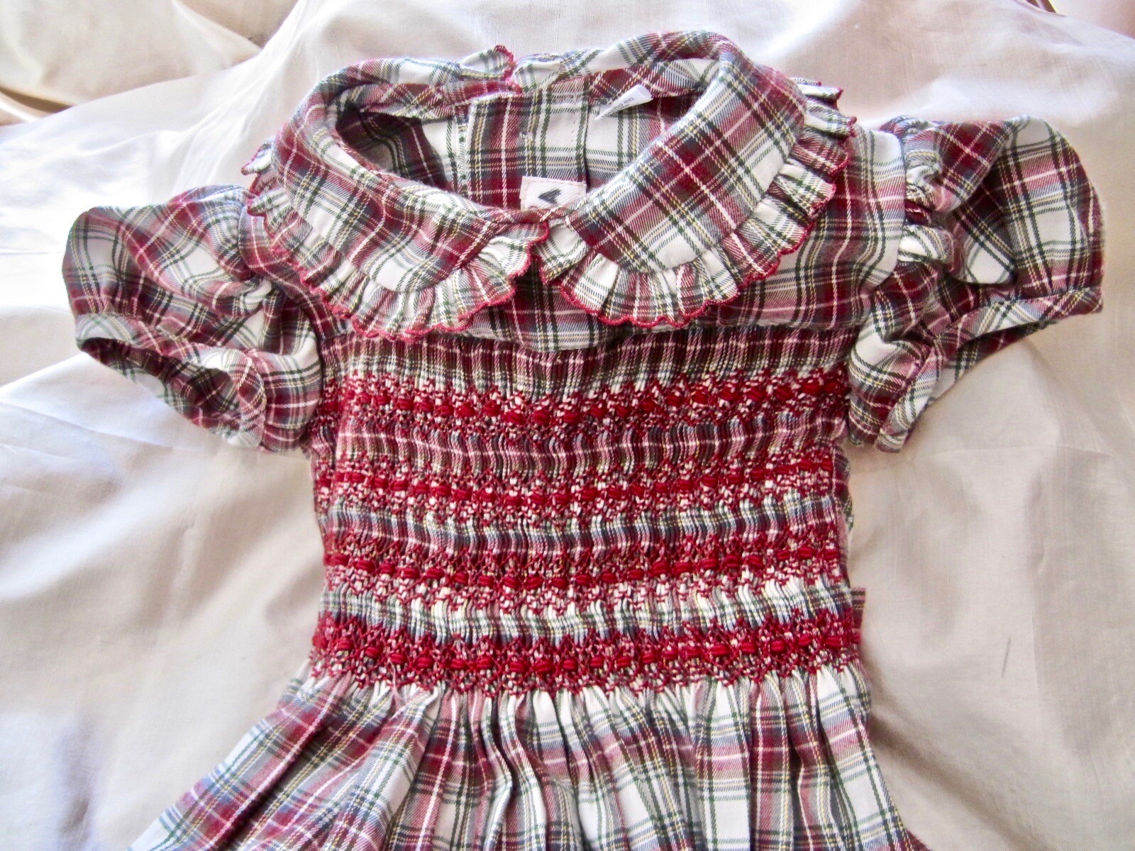 New Plaid Smocked Dress French Brand LOUP Y ES-TU Size 3 years Hidden ...